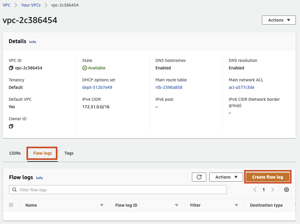 Integrating with AWS VPC Flow Logs – Blumira Support